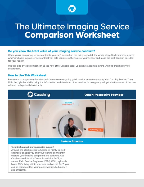 The Ultimate Imaging Service Comparison Worksheet | Cassling