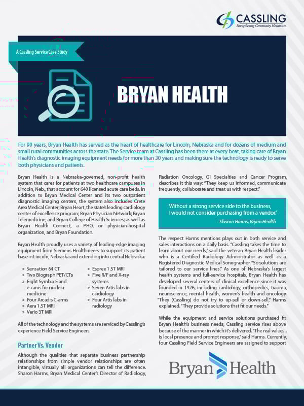 Bryan Health Factors Service Into Diagnostic Imaging Equation