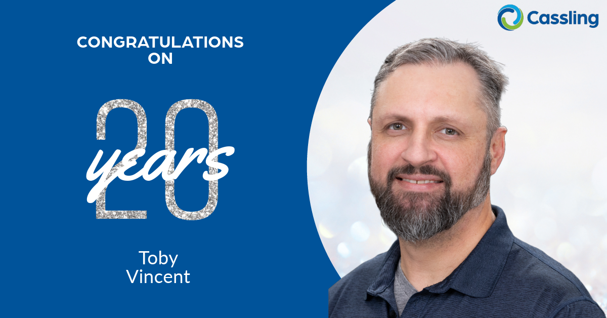 Toby Vincent Reaches 20 Years of Service Excellence